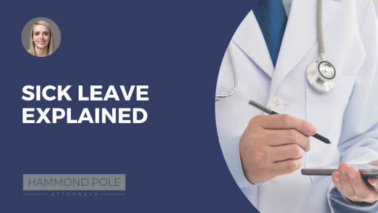 Everything you wanted to know about sick leave - Hammond Pole Attorneys